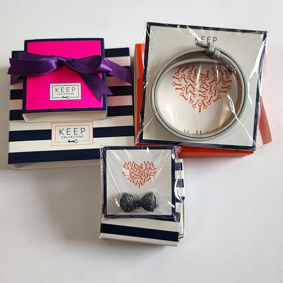 KEEP Collective | Jewelry | New Keep Collective Set Lot Pave Bow Cool ...
